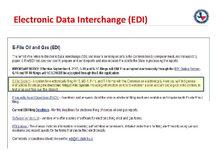 RAILROAD COMMISSION OF TEXAS T1 Reporting Peny Bagwell
