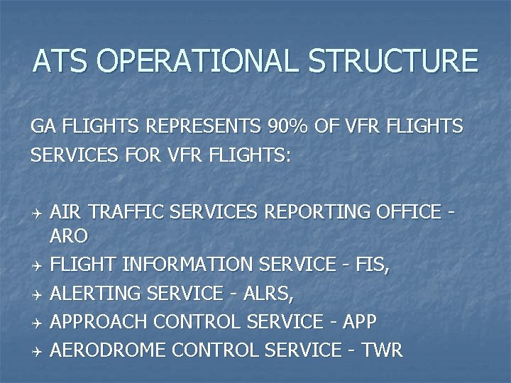 METEOROLOGICAL INFORMATION FOR GENERAL AVIATION IN SLOVENIA ATS