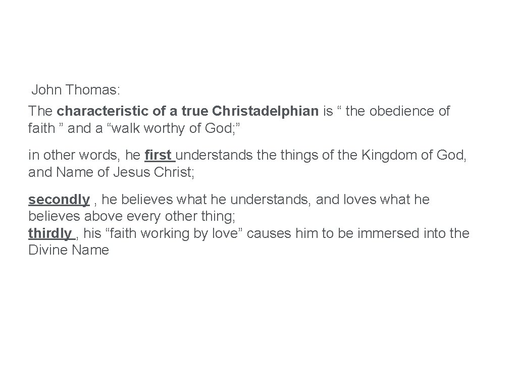 Christadelphian History Q Who are the Christadelphians conscientiously