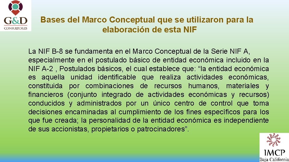 NIF B8 Estados financieros consolidados o combinados C