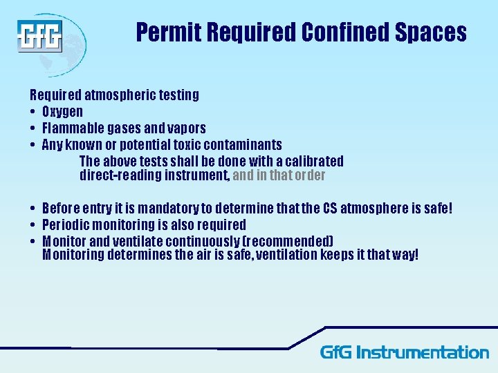 Confined Space Gas Detection Level 3 Definition of