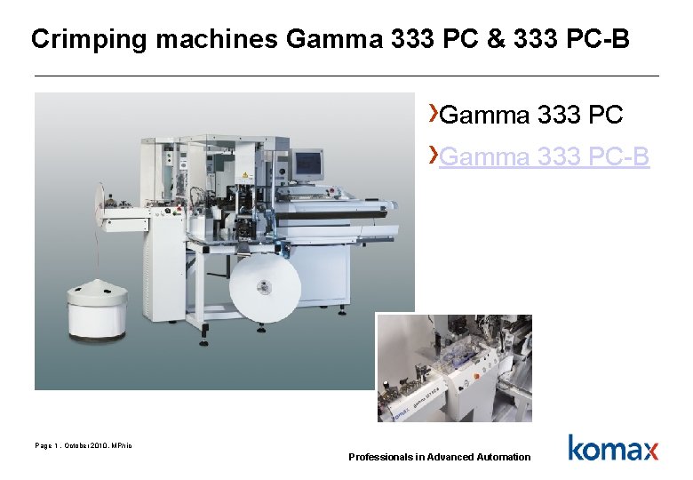 Crimping machines Gamma 333 PC 333 PCB Gamma