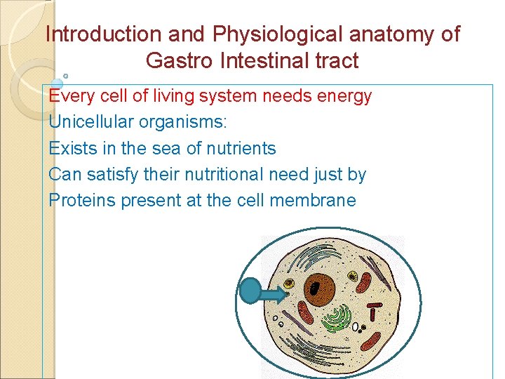 Introduction and Physiological anatomy of Gastro Intestinal tract