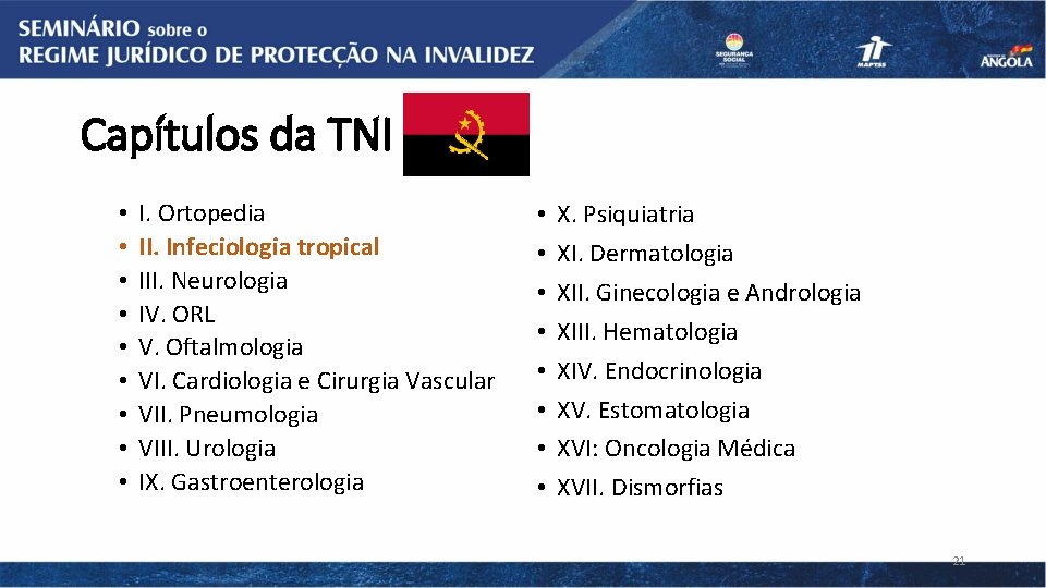 TABELA NACIONAL DE INCAPACIDADES COMO BASE DA CERTIFICAO