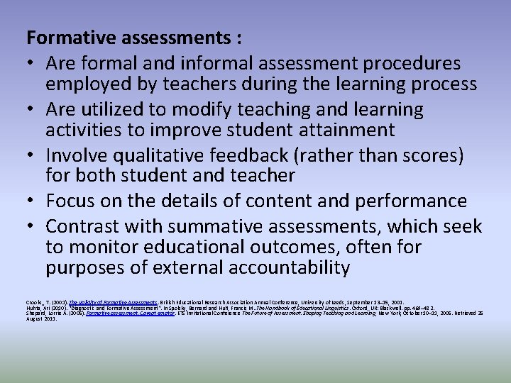 FORMATIVE ASSESSMENTS WHATS IN YOUR TOOLBOX Debbie Siano