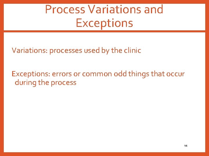Process Analysis HCS 150 Unit 4 1 This