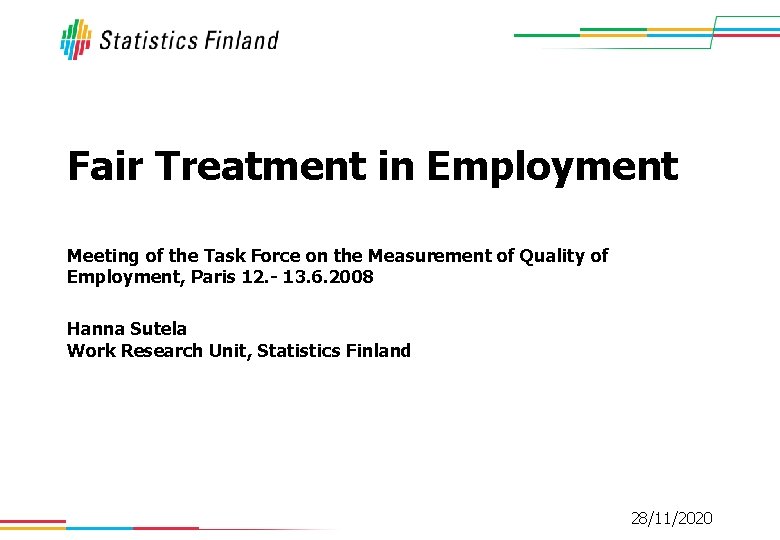 Fair Treatment in Employment Meeting of the Task