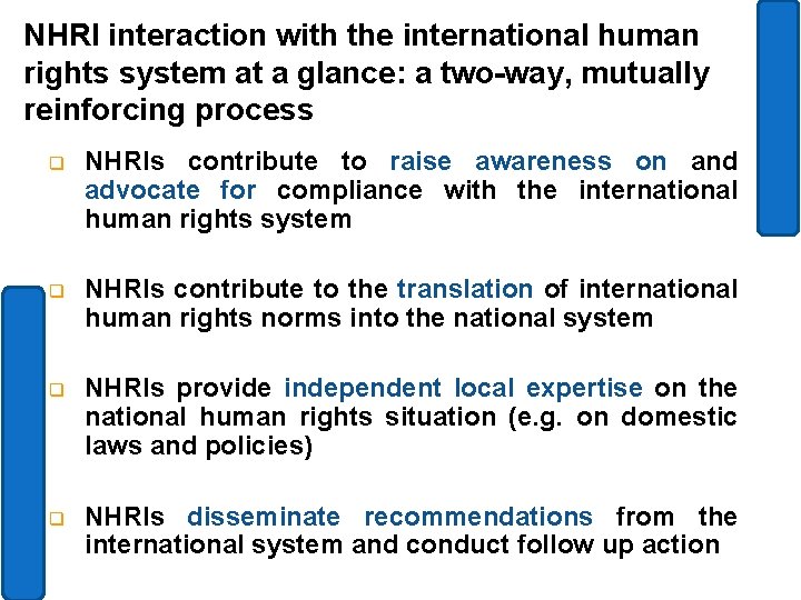 INTERACTION WITH THE INTERNATIONAL HUMAN RIGHTS SYSTEM Afarin