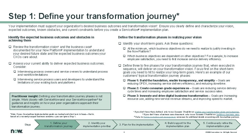 Build a phased program plan identify quick wins