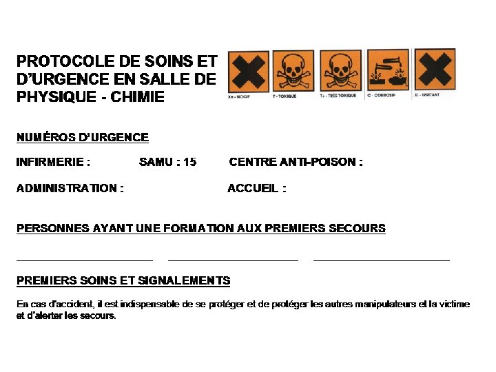 LE RISQUE CHIMIQUE CLASSES DE DANGER CLP classes