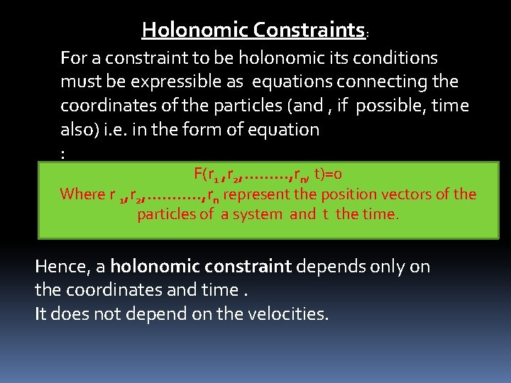 CONSTRAINTS TOPICS TO BE DISCUSSED DEFINITION OF CONSTRAINTS
