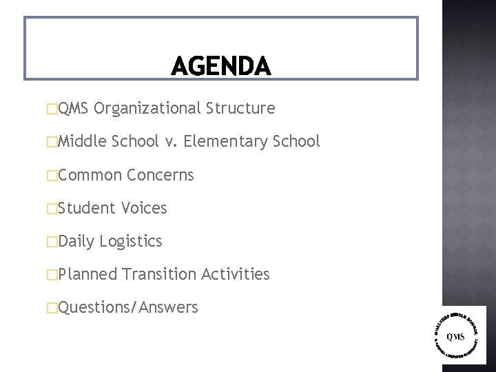 May 26 2016 QMS Administrative Team Suzanne Mark