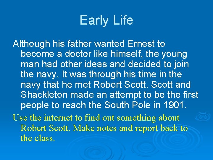 Ernest Shackleton Irish Born Explorer 15 th February