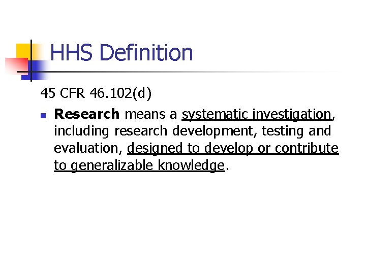 Research Involving Human Subjects Institutional Review Board IRB