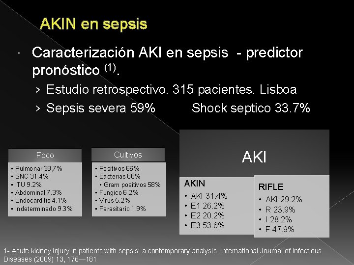 Injuria Renal Aguda Concepto y Criterios RIFLE AKIN