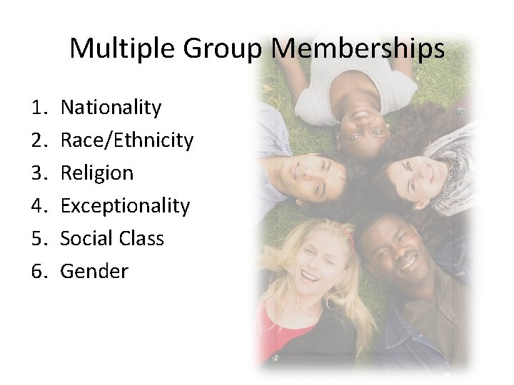Multicultural Goals Characteristics ED 294 Introduction to Multicultural