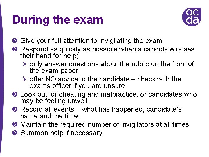 Invigilator Training Presentation insert name Author Date Not