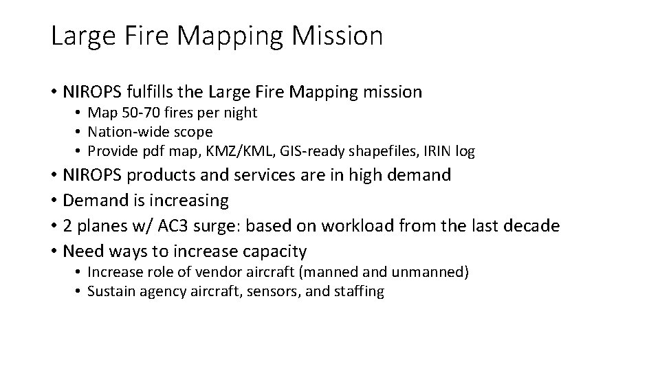 National Infrared Operations USDA Forest Service Fire and