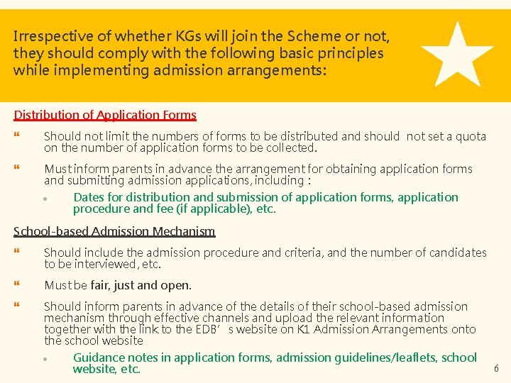 KINDERGARTEN KG BRIEFING ON ADMISSION ARRANGEMENTS FOR NURSERY