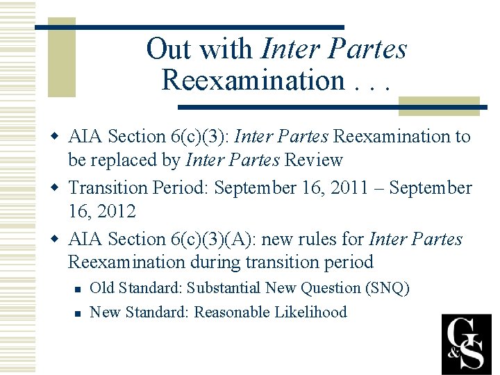 PostGrant Inter Partes Review Procedures Presented to AIPPI