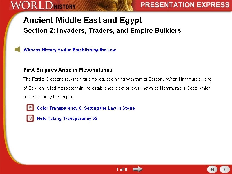 Ancient Middle East and Egypt Section 2 Invaders