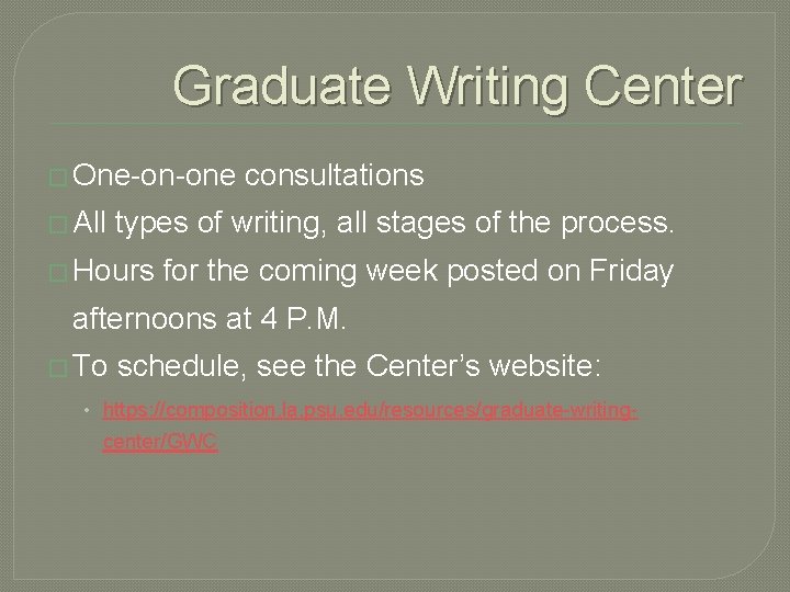 Drafting and Revising Academic Writing The Graduate Writing