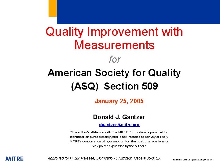 Quality Improvement with Measurements for American Society for