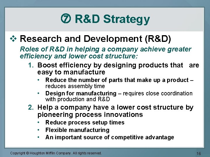 Chapter Four Building Competitive Advantage Through Functional Level