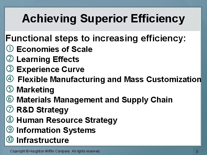 Chapter Four Building Competitive Advantage Through Functional Level