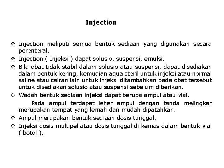 BENTUK SEDIAAN OBAT CAIR dr Haryanto Husein MS