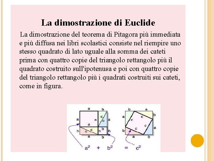 LA GEOMETRIA TRA EUCLIDE E PITAGORA LA VITA