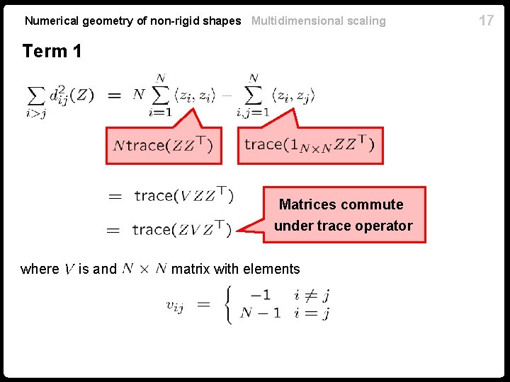 Numerical geometry of nonrigid shapes Multidimensional scaling 1