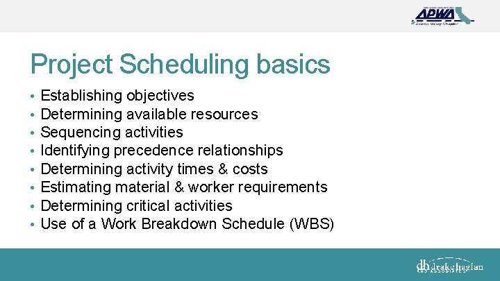 SCHEDULE MANAGEMENT MODULE 8 Required by Specification CityCaltrans