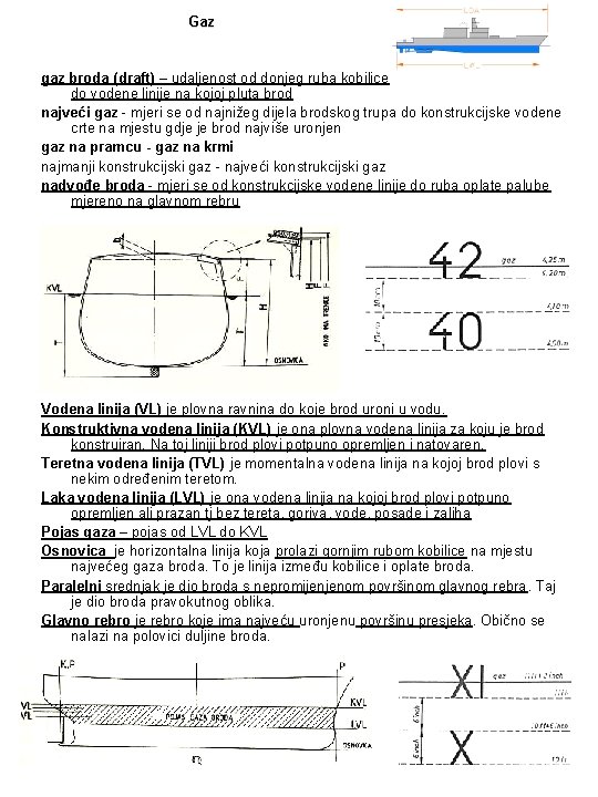 Glavni parametri trupa brodograevno tehniki pojmovi Osnove brodogradnje