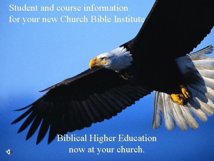 Student and course information for your new Church