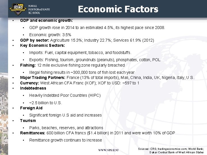 COUNTRY PRESENTATION SENEGAL Overview Orientation and Geography Brief