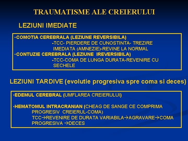 TRAUMATISME CRANIOCEREBRALE Traumatisme de invelis ale craniului osos