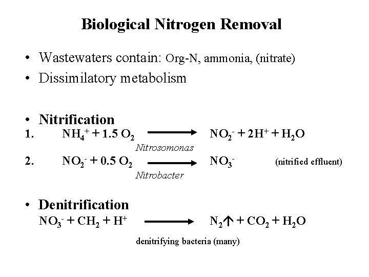 Nutrient Removal Objective To understand the fundamental principles