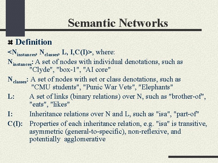 Artificial Intelligence 15 381 Beyond FirstOrder Logic Jaime