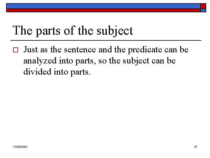 Lesson 1 Sentence Elements 1 1 1 2