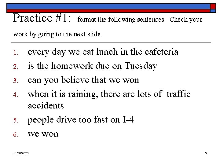 Lesson 1 Sentence Elements 1 1 1 2