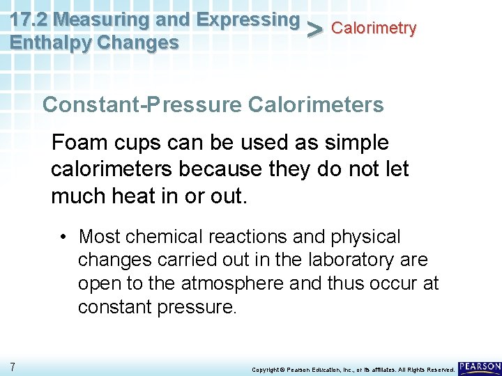 17 2 Measuring and Expressing Enthalpy Changes Chapter