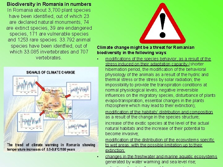 ROMANIA BIODIVERSITY As a consequence of its geographical