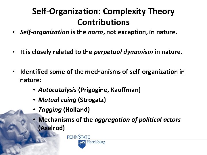 SELFORGANIZATION IN COLLECTIVE ACTION ELINOR OSTROMS CONTRIBUTIONS AND