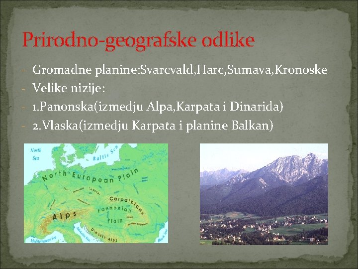 Srednja Evropa Nikolic Lazar Odelenje 62 Profesor Dragan