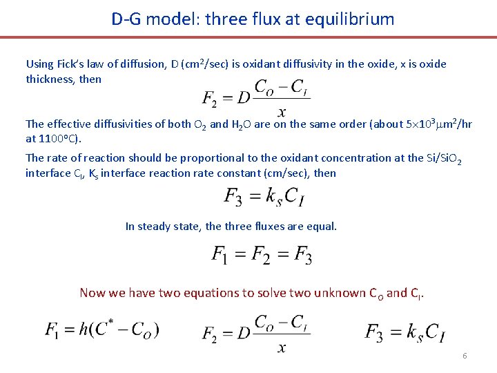 Chapter 6 Thermal oxidation and the SiSi O