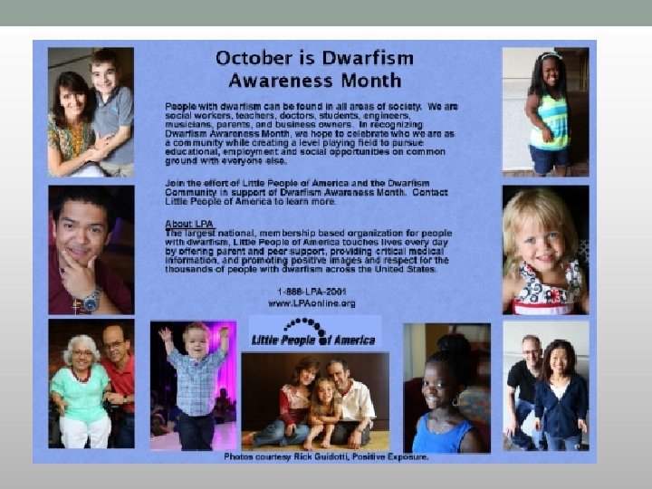 Dwarfism Awareness Month Dwarfism Awareness Month A Disability