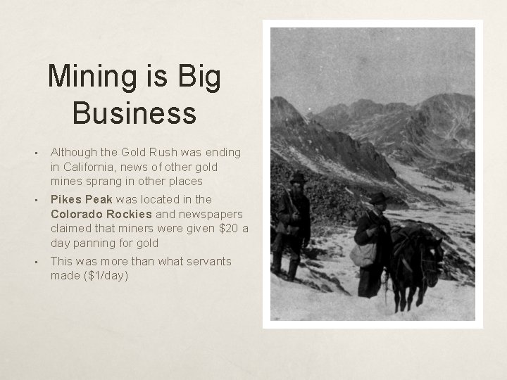The Western Frontier 1858 1896 The Mining Booms
