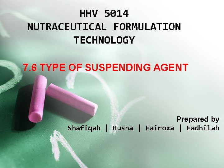 HHV 5014 NUTRACEUTICAL FORMULATION TECHNOLOGY 7 6 TYPE