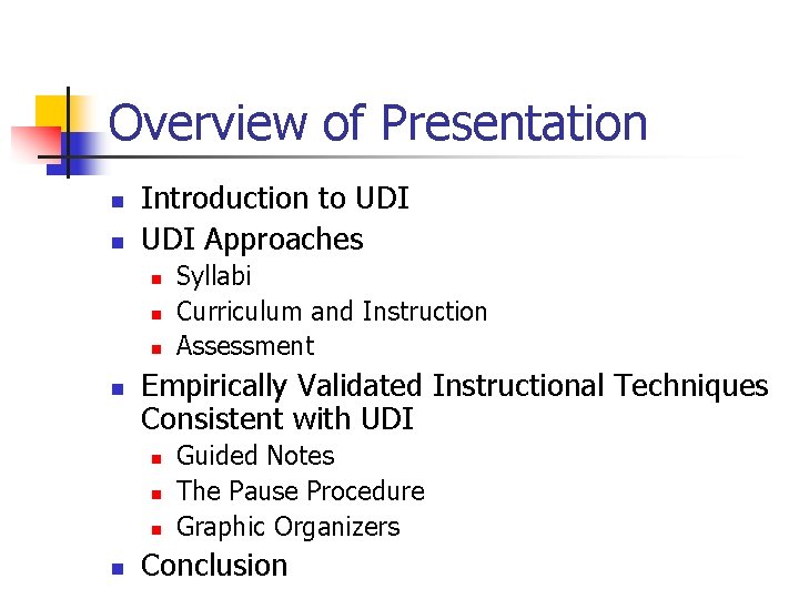 Practical Applications of Universal Design for Learning Bryan